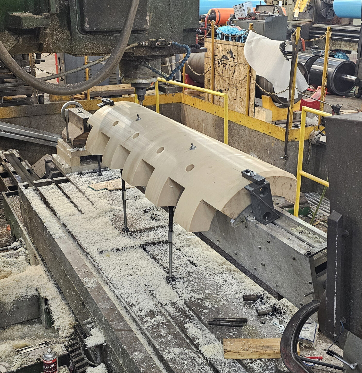 Rewind expanding mandrel at Main Steel – Kastalon Inc